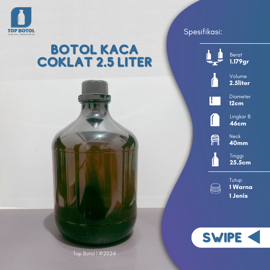 AMBER 2,5L - Top Botol Pusat