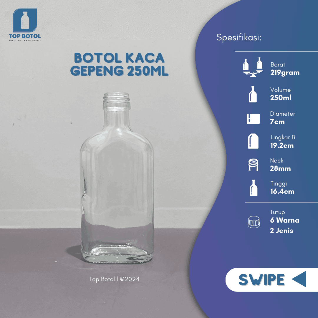 GEPENG BENING BARU 250ML - Top Botol Pusat