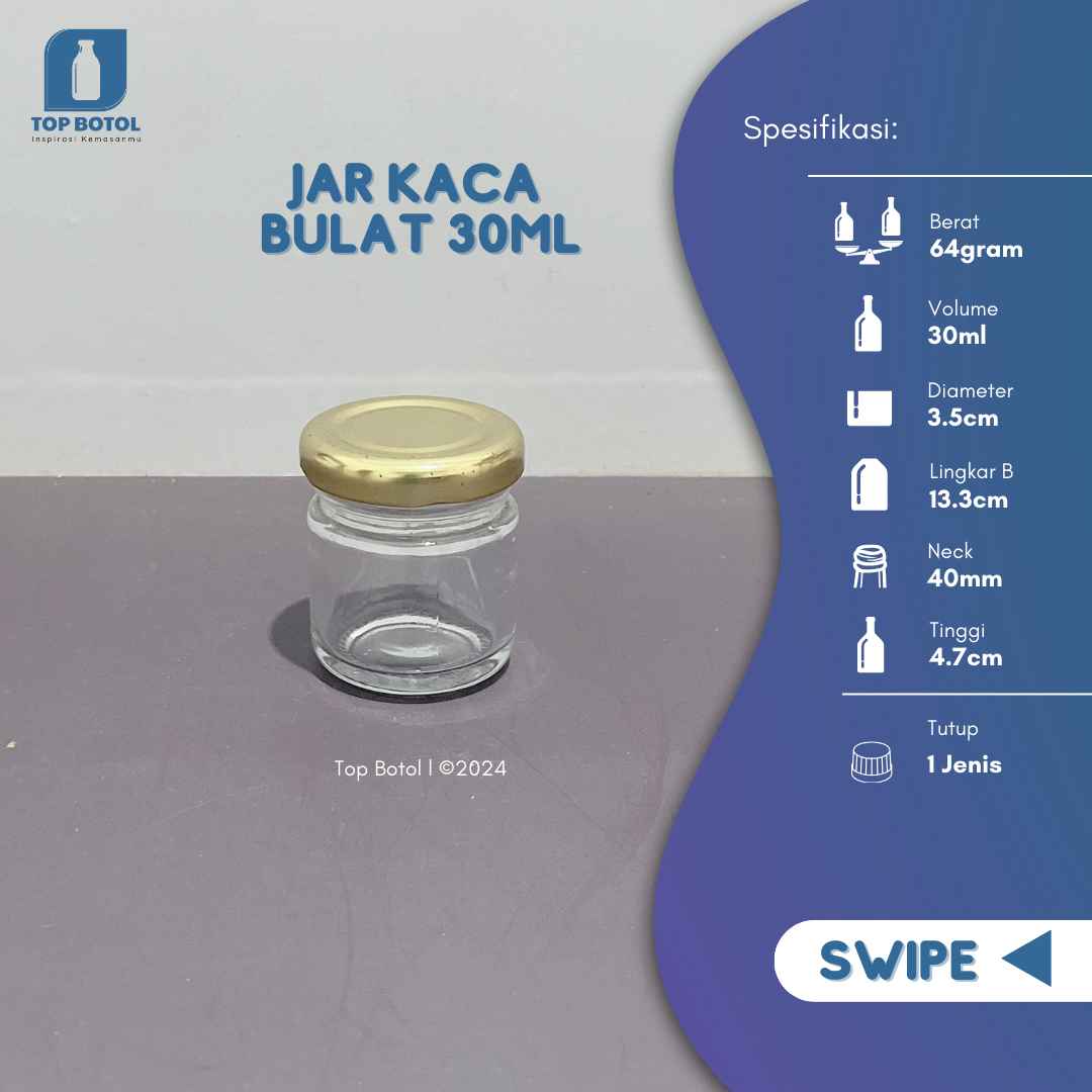 JAR 30ML - Top Botol Pusat
